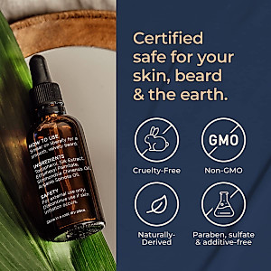 Gya Labs Sandalwood Beard Oil - 100% Pure & Natural Beard Growth Oil for Men with Organic Argan & Jojoba Oil - Beard Oil that Moisturizes, Softens & Strengthens (1 Fl Oz)