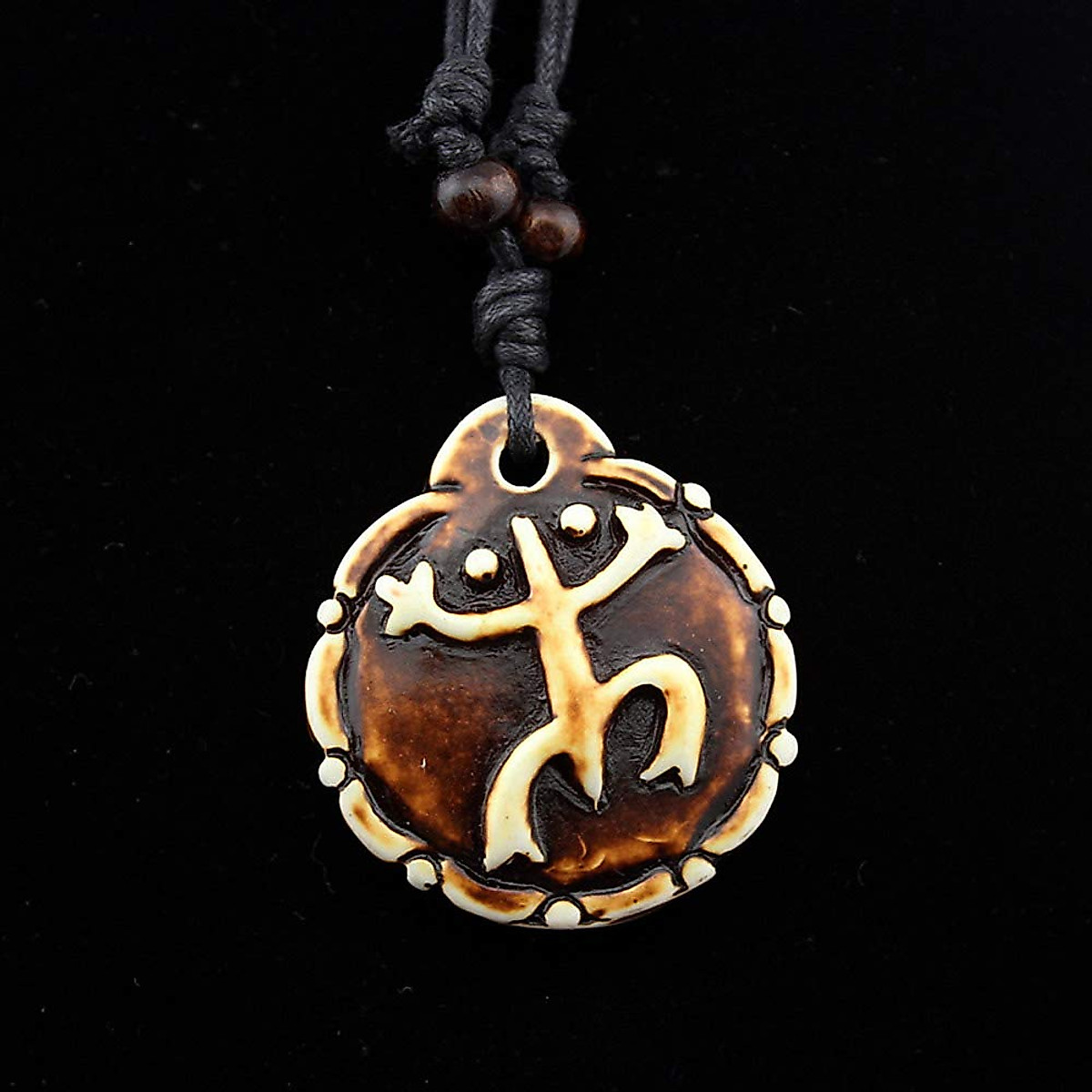 Scddboy Puerto Taino Frog Pendant Necklace Sun Tribal Necklace