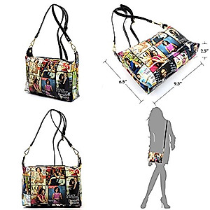 Glossy Magazine Cover Collage 3-in-1 Shoulder Bag Hobo Michelle Obama Handbag (3-Mulit)