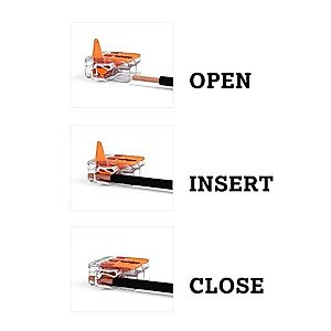 WAGO 221-413 Compact Lever-Nuts® Splicing Connectors, 3-Conductor, 24-12 AWG, 2500pcs