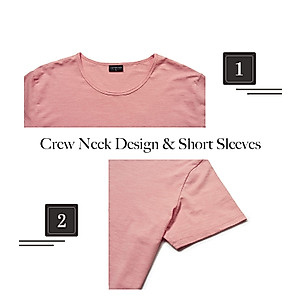 LETAOTAO Mens Tall Shirts Hipster Fashion Gym Muscle Tshirts Scallop Longline Extra Long Tee for Men