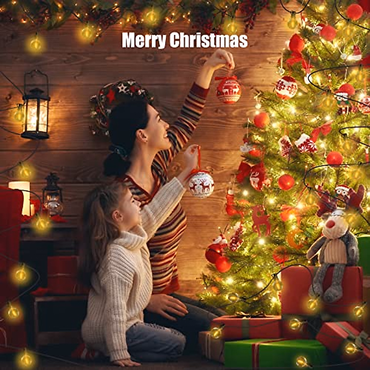 doopo 100FT Outdoor String Lights with Dimmer- LED String Lights G40 Globe Patio Lights Energy-Saving with 52 Bulbs(2 Spare), Waterproof Shatterproof Hanging Lights for Porch Outside Garden Backyard