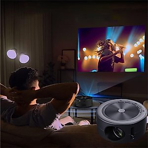 Mini Projector, 1080P Full HD Supported Outdoor Projector, Portable Projector, Outdoor Movie Projector Home Movie LED Video Projector, Movie Projector With USB Interface And Remote Control