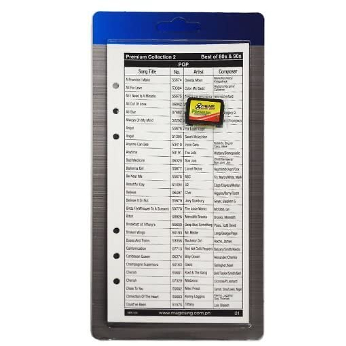 Magic Sing Songchip P-COLLECTION VOL2 Karaoke Videoke Microphone for ET-23PRO, ET23KH, ET31KH, ET25K, ET21K, ET19KV, ET18K, ET15K, ET14K, ET13K, ET12K