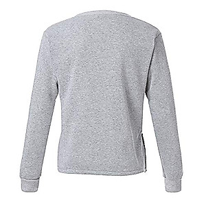 Thenlian Personality Men's Winter Casual Slim Long Sleeve Sweatshirt Pullover Top Blouse(XXL, Gray)