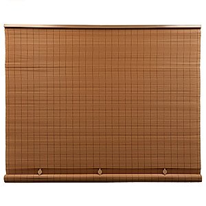 Radiance Patio Blinds - Cordless Outdoor Shades for Patio - Outside Roll Up PVC Porch Blinds & Patio Shades - Outdoor Roll Down Privacy Screen Sun Shade for Windows - Woodgrain, 60" W x 72" L, 3321256