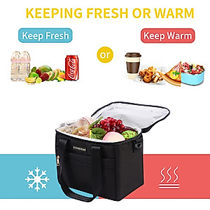 YOUMEHOME Baby Bottle Bag with Ice Pack Breastmilk Cooler Bag Fits 6 Baby Bottles Up to 9 Ounce, Perfect for daycare, nursing moms, and travel Tot bottle bags - Black