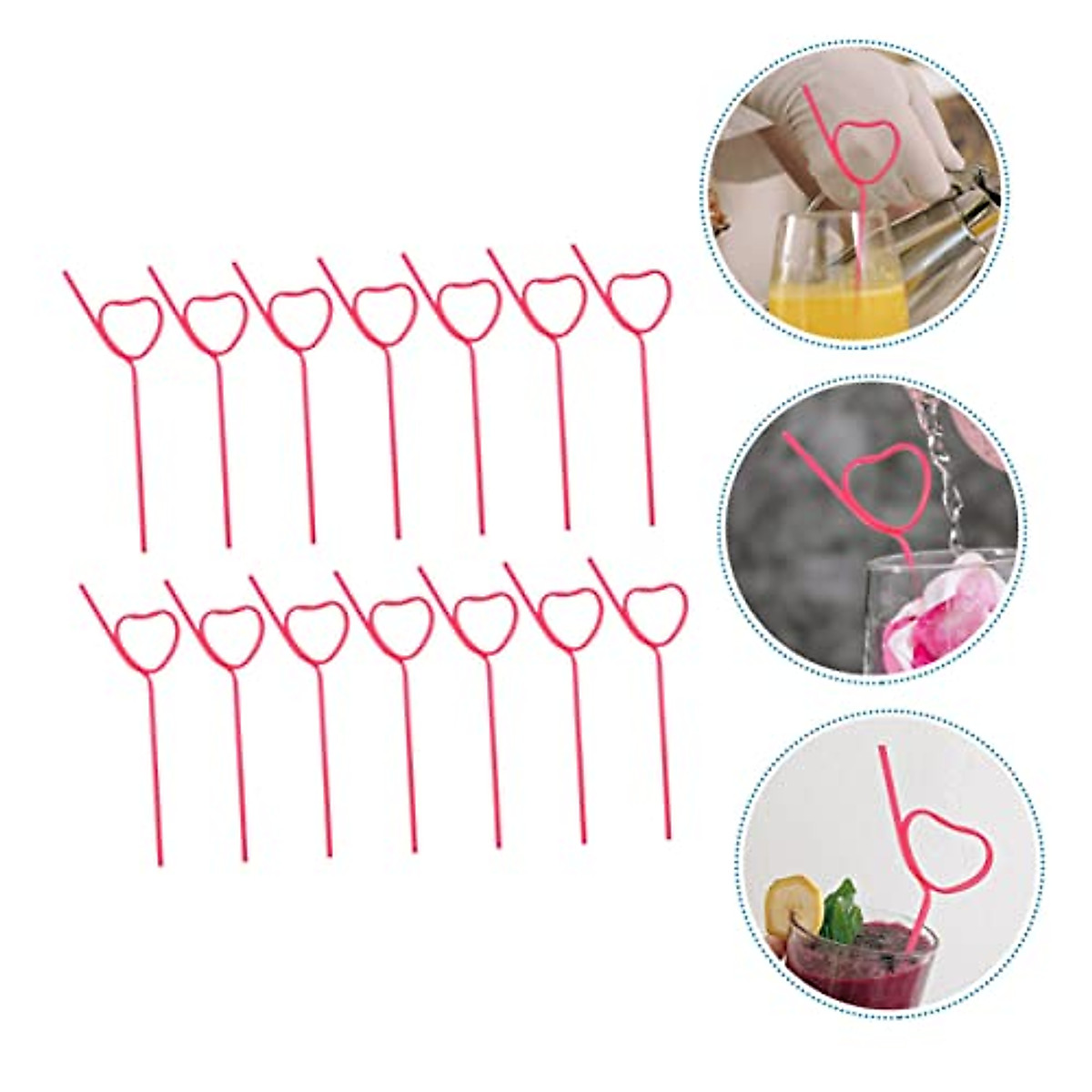 LALAFINA 25Pcs straw hawaiian decor coffee mug tumbler for disposable drinking stanly bridal shower favors the pet Home Supply Party Accessories Party Supply juice bent