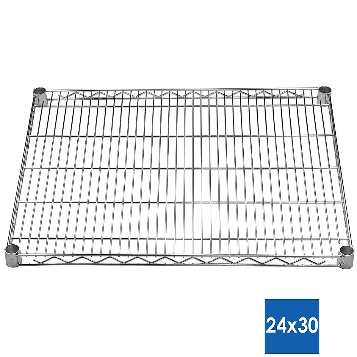 Shelving Inc. 24" d x 30" w x 54" h Chrome Wire Shelving with 4 Tier Shelves, Weight Capacity 800lbs Per Shelf
