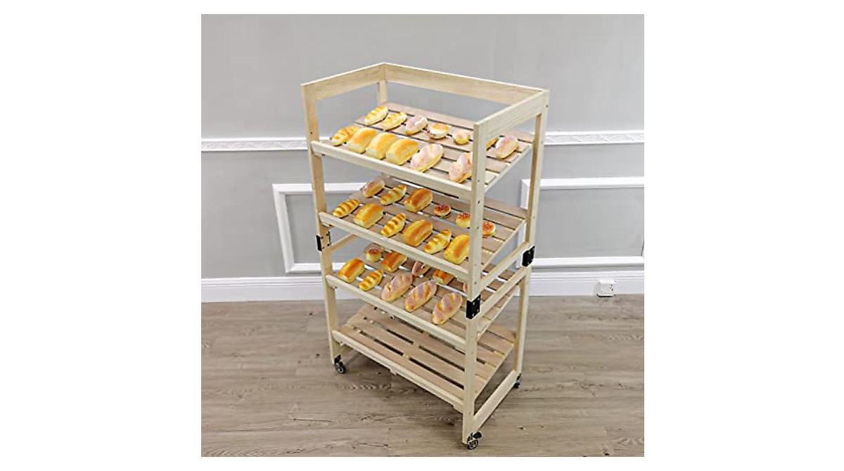 Buy FixtureDisplays 4-Tier Bakery Bread Rack Today