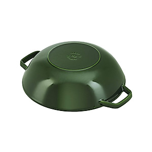 STAUB Cast Iron, Wok, Basil, 30 cm