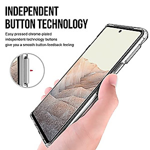 Guarishel for Google Pixel 6 Pro Case: [Built-in 4 Airbags][Not-Yellowing] Military-Grade Shockproof Protective Phone case for Google Pixel 6 Pro, Crystal Clear