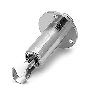 SAPHUE 6.35mm Acoustic Electric Guitar Bass Mono Endpin Output Jack Strap Button Jack Socket (Chrome)