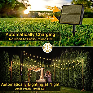 Ollny Solar Christmas Lights, Solar Star String Lights 50LED 25FT Warm White & Multicolor Outdoor Patio Lights, with Remote 11Modes Memory Waterproof Timer for Christmas Garden Fence Yard Decorations