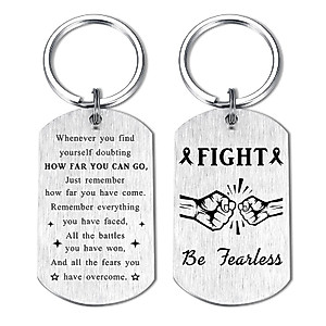 SOUSYOKYO Cancer Survivor Gifts for Women, Men Cancer Patient Keychain, Hospice Gifts for Patients, Hospital Comforting Gift for Patients Overcome Anxiety