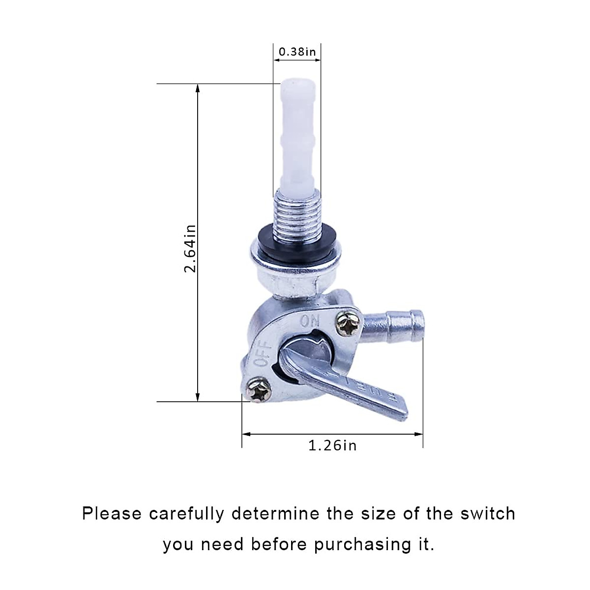 ZLKSKER Fuel Shut Off Valve Switch M10X1.25, Generator/Gas Engine Fuel Tank Part