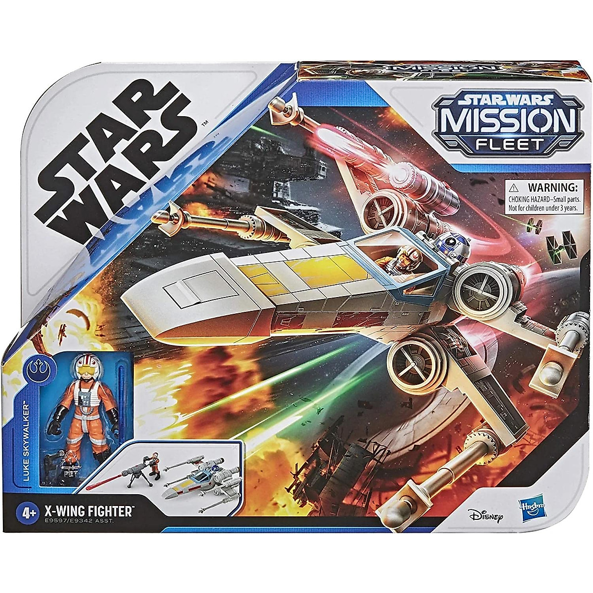 STAR WARS Mission Fleet Stellar Class Luke Skywalker X-Wing Fighter 2.5-Inch-Scale Figure and Vehicle, Toys for Kids Ages 4 and Up (E95975X1)