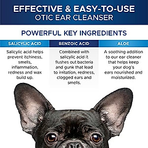 PetHonesty OTIC Dog Ear Cleaner & Ear Health Support - Advanced Solution to Help Reduce Itching, Redness, Odor, Debris & Wax, Irritation & Inflammation - Vet-Recommended for Dogs and Cats - 8 oz