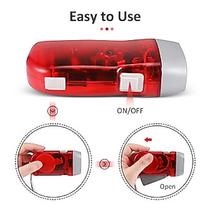 BFVV Hand Crank Emergency Flashlight, Squeeze Wind-up Flashlight for Kids and Adults Camping Outdoor Sports Battery Free Flashlight