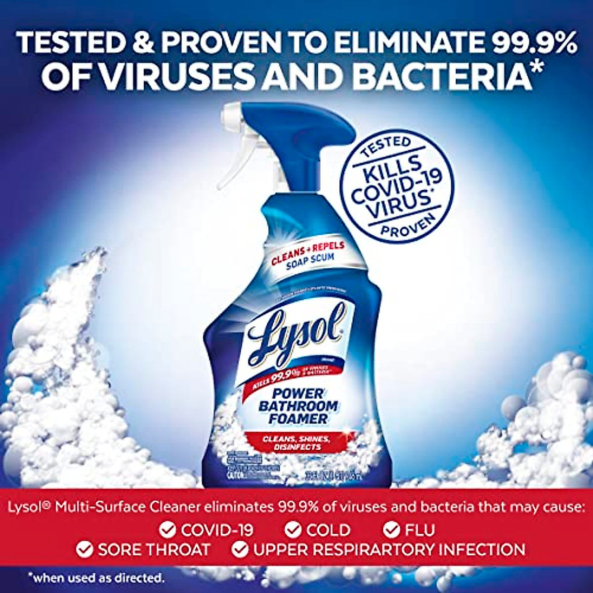 Lysol Power Bathroom Cleaner Trigger, 22 Ounces (Pack of 2)