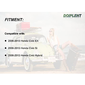 [1 PCS]Doiplent N5F-S0084A Key Fob Replacement Keyless Entry Remote Control Uncut Ignition Transponder Key for Honda 2006-2013 Civic EX EX-L SI