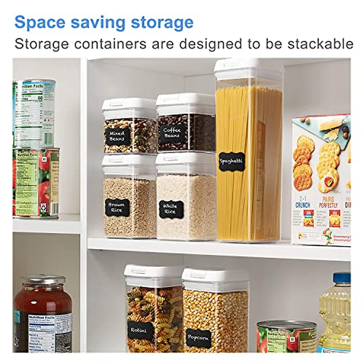 7 Pack Airtight Food Storage Containers , BPA Free Plastic Storage Containers with Easy Lock Lids Food Container Sets