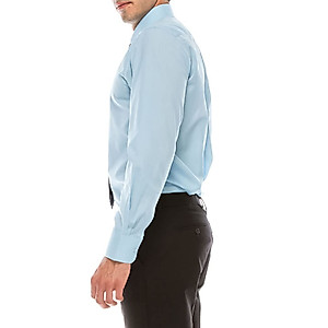 OmegaTux Omega Mens Regular fit Solid Dress Shirts w/Convertible Cuffs Apple Green (17.5-37)