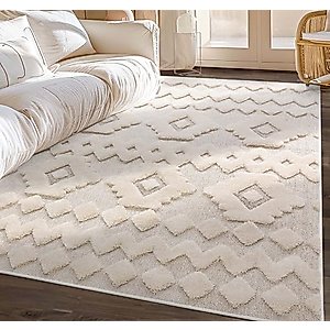 Well Woven Bellagio Chiara Tribal Moroccan Beige Flat-Weave 7'10" x 9'10" Area Rug
