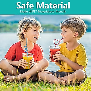 30 pcs Crazy Straws Silly Straws Plastic Straws Reusable Drinking Straws forClassroom Activities Valentines Day Gift Christmas Birthday Wedding Party Supplies