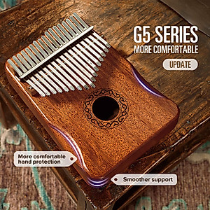 MIFOGE Kalimba Thumb Piano & MIFOGE Ocarina 12 Hole Tones Alto C (Black with White)