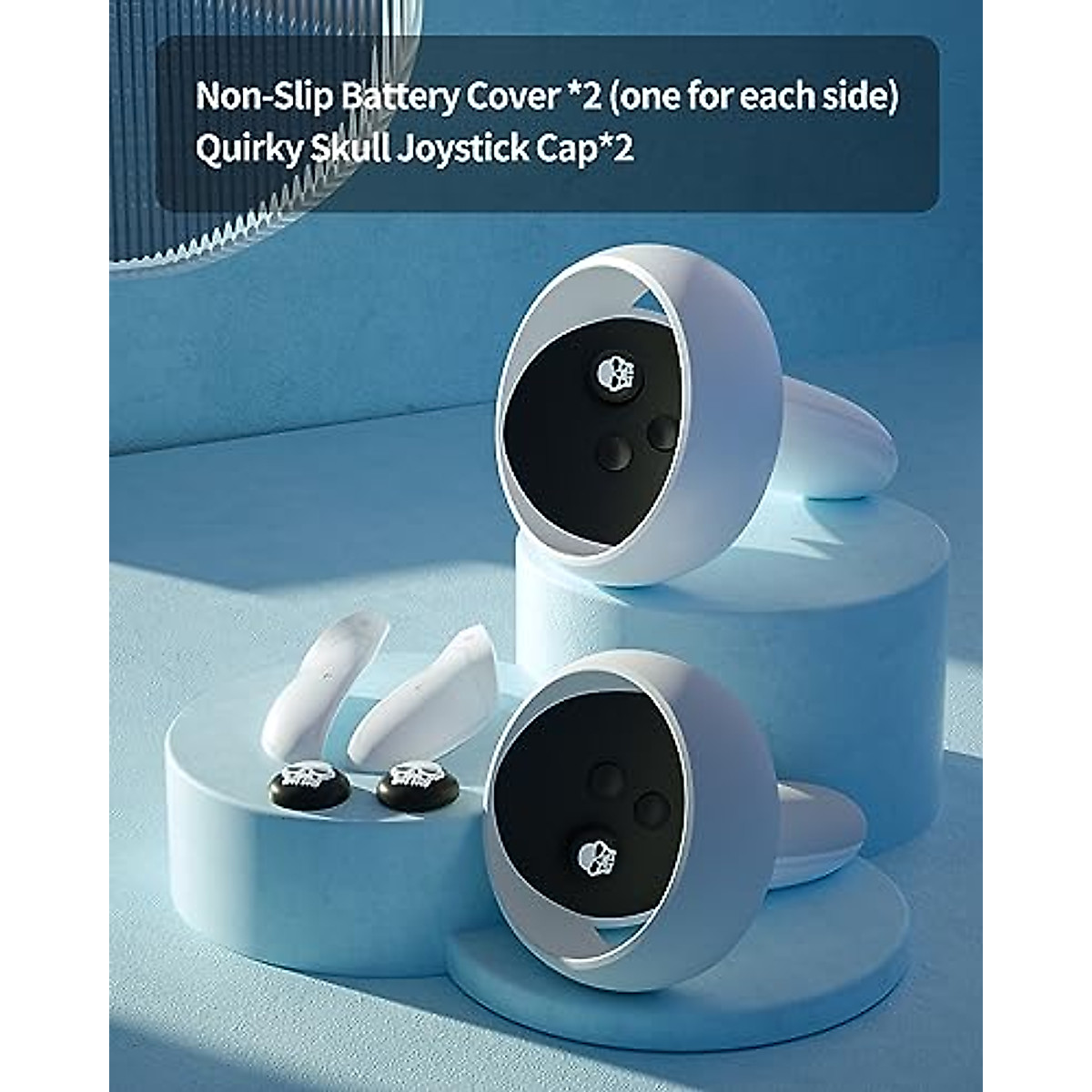 Battery Covers for Meta Quest 2 Controller,DUXICEPIN Replacement Battery Covers kits,Granular non-slip design,Replacement Parts Accessories,Compatible with Oculus Quest 2 Controller