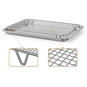 only fire Stainless Steel Baking Sheet with Rack Roasting Pans for Smokers and Pellet Grills Great Kitchen Baking Accessories