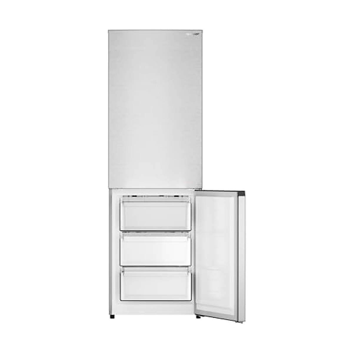 SHARP SJB1255GS Refrigerator with Bottom-Freezer, Counter-Depth, 24 Inch, 11.5 Cubic Foot, Stainless Steel