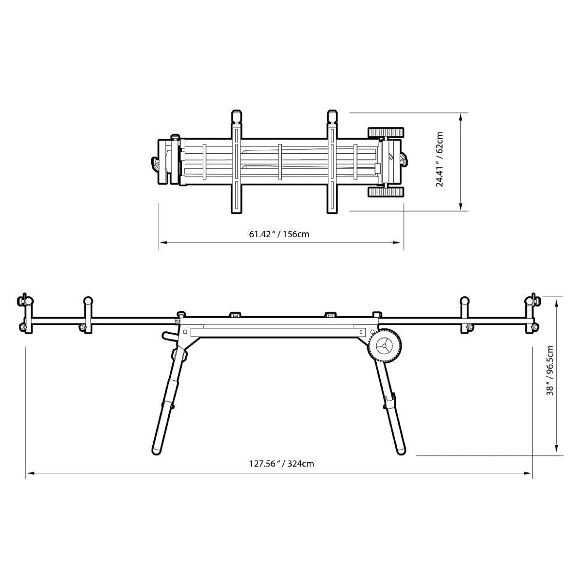 ToughBuilt - Miter Saw Stand Universal Tool Mounts (124 In)
