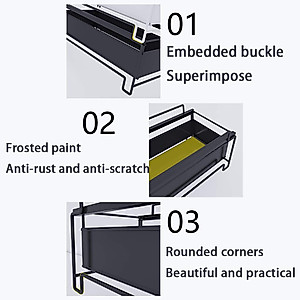 LIFOND Under Sink Storage Kitchen Sink Storage Shelf, Stackable Shelf,Cabinet Countertop Storage Shelf,Under Sink Organizer,Multifunction Storage Shelf Rack,for Kitchen Bathroom, White Single Layer