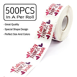 Wailozco Thank You Stickers, 500 Labels Per Roll, Handmade Stickers for Small Business, Online Retailers, Holiday Season Decorations