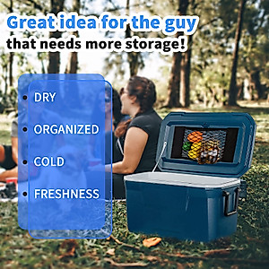 Olaismln 2 Pack Cooler Storage Nets, Camping Ice Bag Organizer for Dry Storage Compatible with YETI Cooler, RTIC Cooler and Other Cooler Accessories, Durable Cooler Organizer Insert