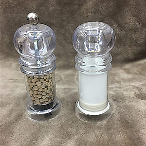 heaven2017 Manual Salt Spice Pepper Grinder Seasoning Mills Set of 2 White