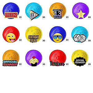 13th Birthday Hanging Swirls - 28 Pieces - Funny 13th Birthday Party Supplies, Decorations, Gifts and Favors