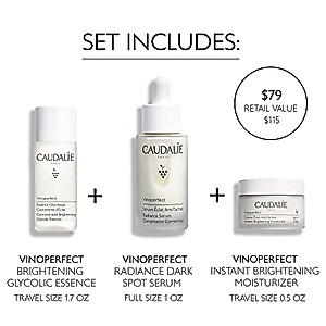 Caudalie Vinoperfect Radiance Dark Spot Serum - 62x more effective than Vitamin C (Gift Set)