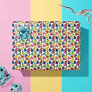 FIEHALA Happy Birthday Wrapping Paper Sheets for Girl Boy Kids - 12 Sheets with 4 Birthday Patterns - Pre cut & Folded Flat Design (20 inch × 27.5 inch per sheet)