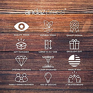 Andaz Press Laser Engraved Small Bamboo Wood Cutting Board, 9.5 x 6-inch, Nana's Kitchen, 1-Pack, Christmas Birthday Mother's Day Gift Present Ideas for Grandma Grandmother Nana