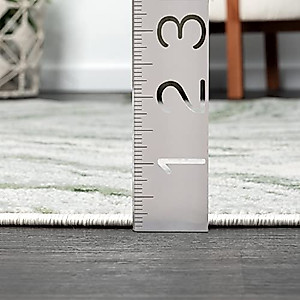 Abani Atlas 8'x10' Green/Grey Area Rug, Abstract Marble - Durable Non-Shedding - Easy to Clean