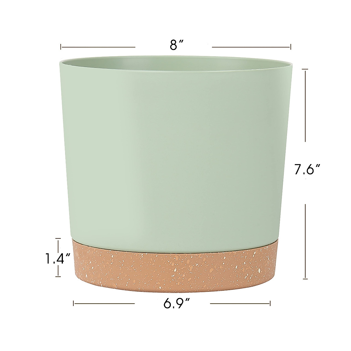 Kubvici 2 Pack 8 inch Planters