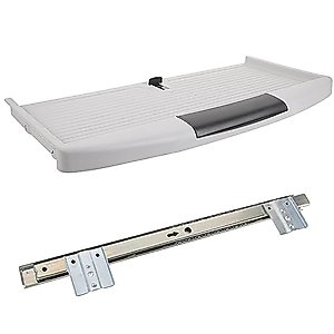DOITOOL 1 Set Desk Tray Plastic Trays Office Desk Accessories Keyboard Tray Drawer Keyboard Slide Out Tray Keyboard Stand Keyboard Shelf Under Desk Sliding Bracket Computer Desk abs