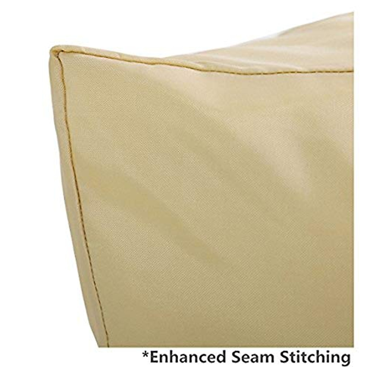 UHousDeco Outdoor 3 Triple Seater Hammock Patio Swing Chair Cover, Water-Resistant, All Weather Protection, Beige Color