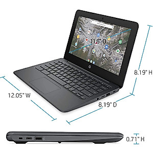 HP - 11.6" Chromebook - Intel Celeron - 4GB Memory - 32GB eMMC Flash Memory - Ash Gray