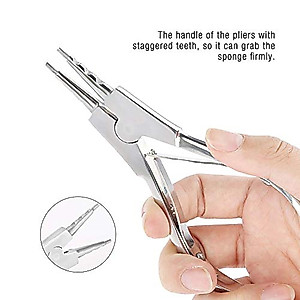 Ring Opening Pliers, Cimenn Surgical Steel Body Piercing Kits Ear Nose Lip Navel Tongue Septum Forcep Clamp Pliers Tool, Precision Circlip Pliers Retaining Clip Pliers Solid Spring Removal Tool