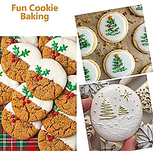 5 Pcs Stainless Steel Cookie Biscuit Cutters - Dumpling Donut Doughnut Pastry Cutters / Round Cake Cookie Scone Cutters Molds for Cooking Baking by ZDHSOY