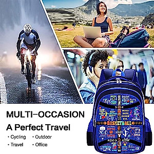 JDEIFKF Basketball Backpack Laptop Backpack For Men Women, Basketball Backpacks Shoulder Bag For Travel Hiking Camping Daypack